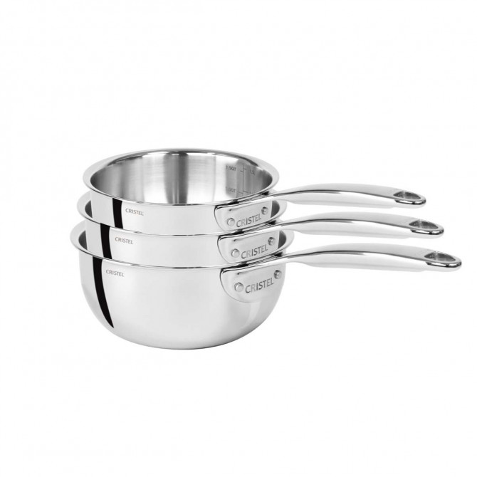 Serie Castel Pro di 3 pentole in acciaio inox, livello professionale a ...